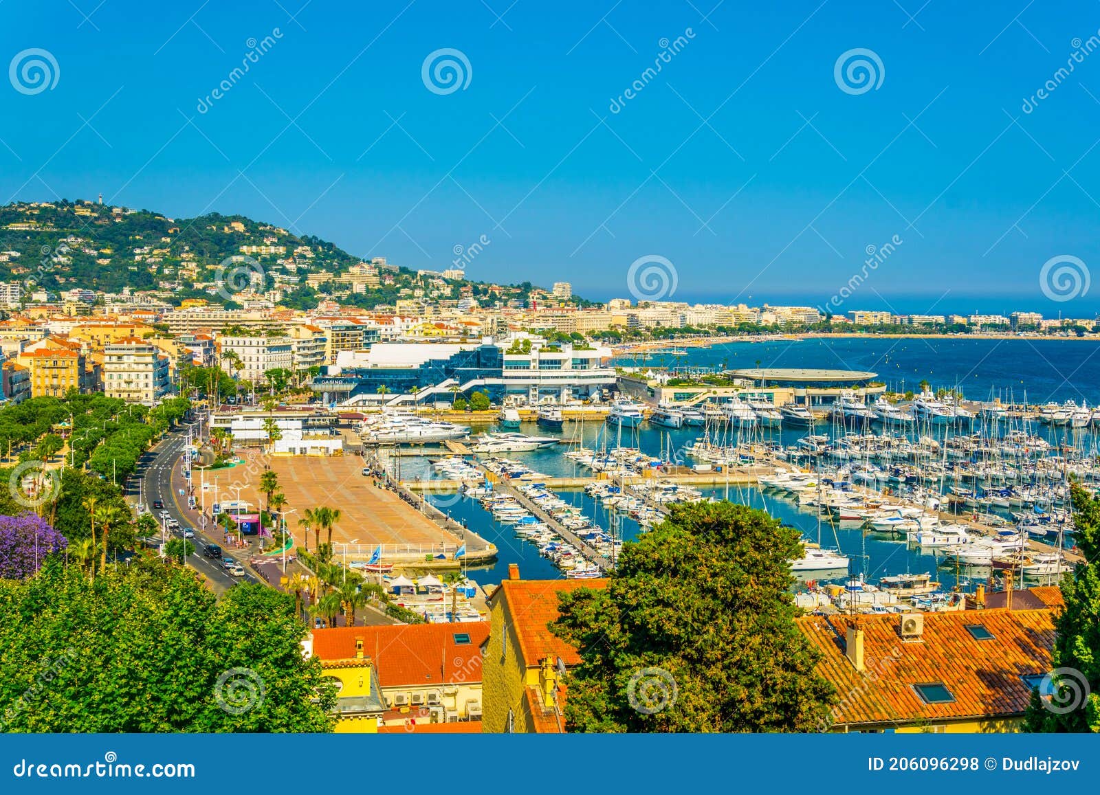 Aerial view of Cannes stock photo. Image of harbor, cannes - 206096298