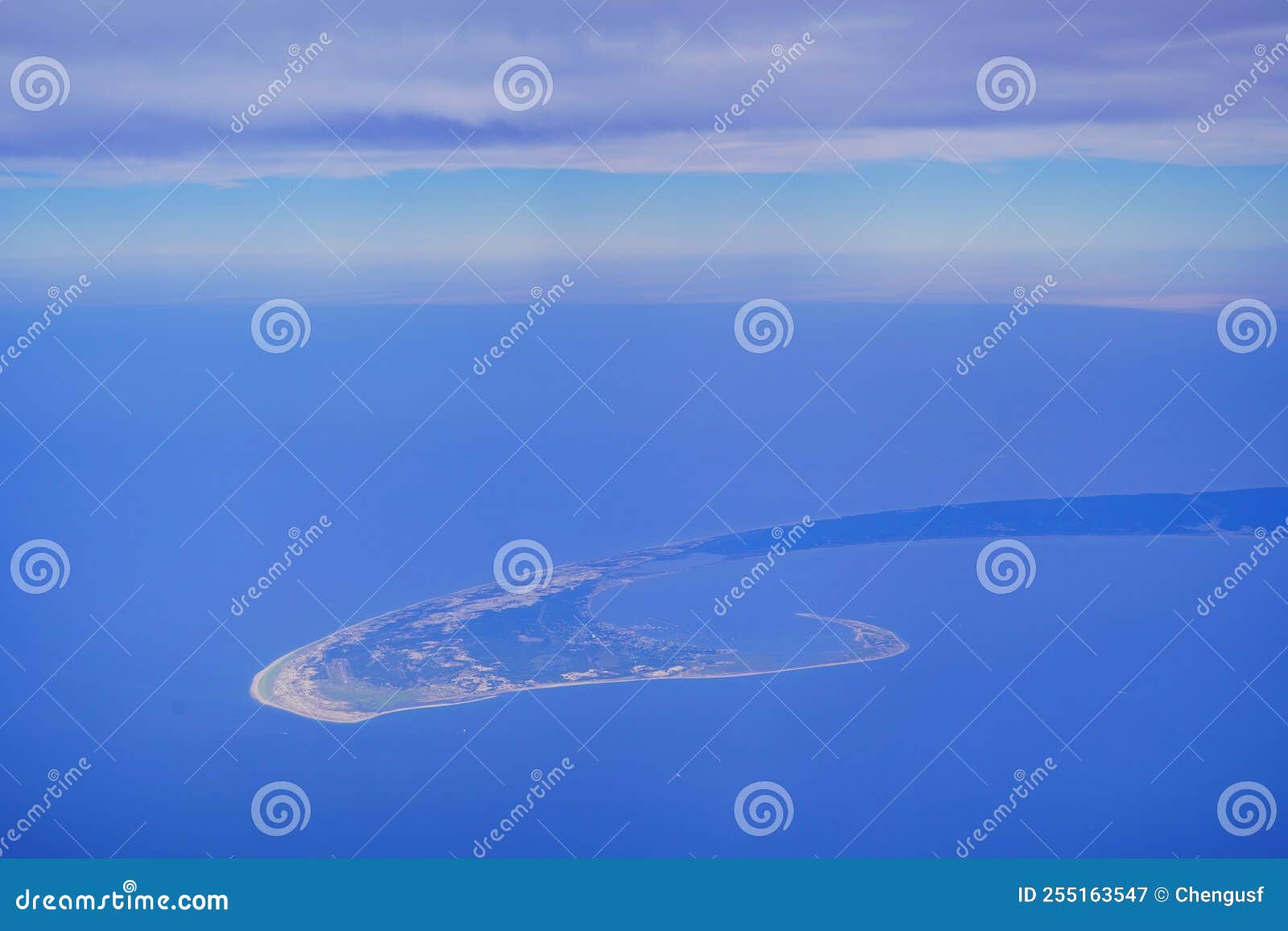 An Aerial View of Cape Cod Island, a Hook-shaped Peninsula of the U.S ...