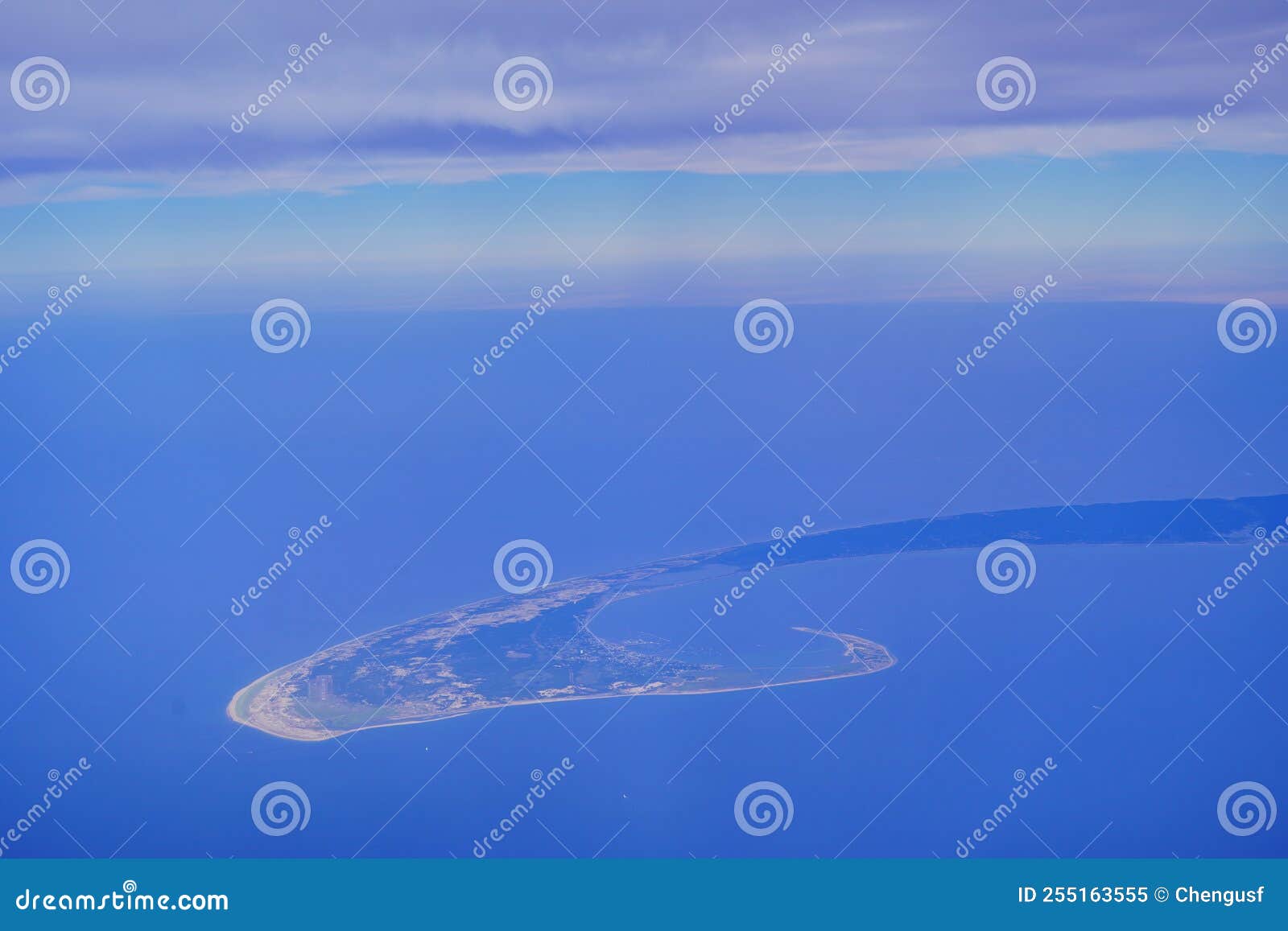 An Aerial View of Cape Cod Island, a Hook-shaped Peninsula of the U.S ...