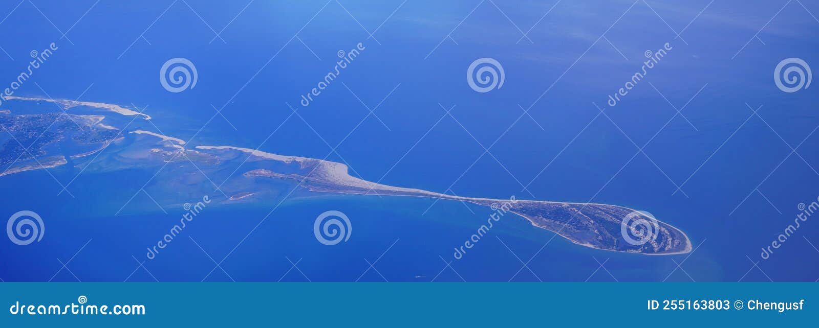 An Aerial View of Cape Cod Island, a Hook-shaped Peninsula of the U.S ...