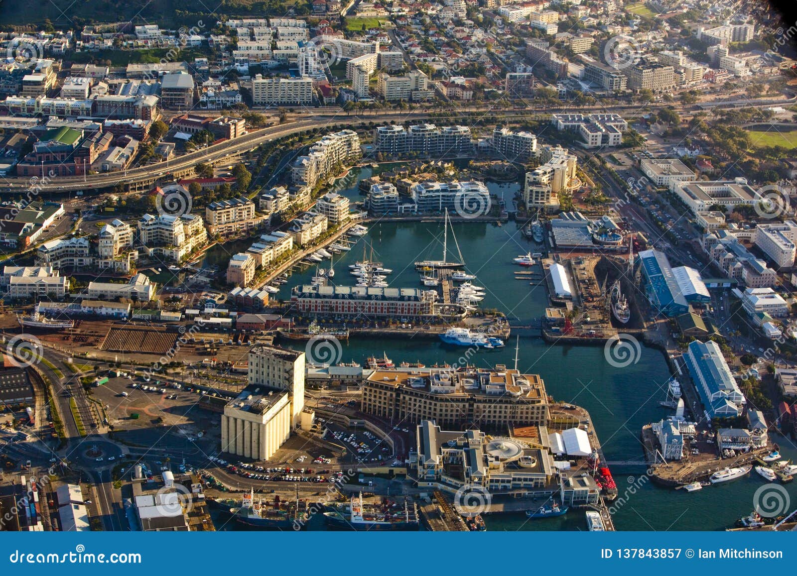 Aerial View of Cape Town Waterfront and Harbour Editorial Photography ...