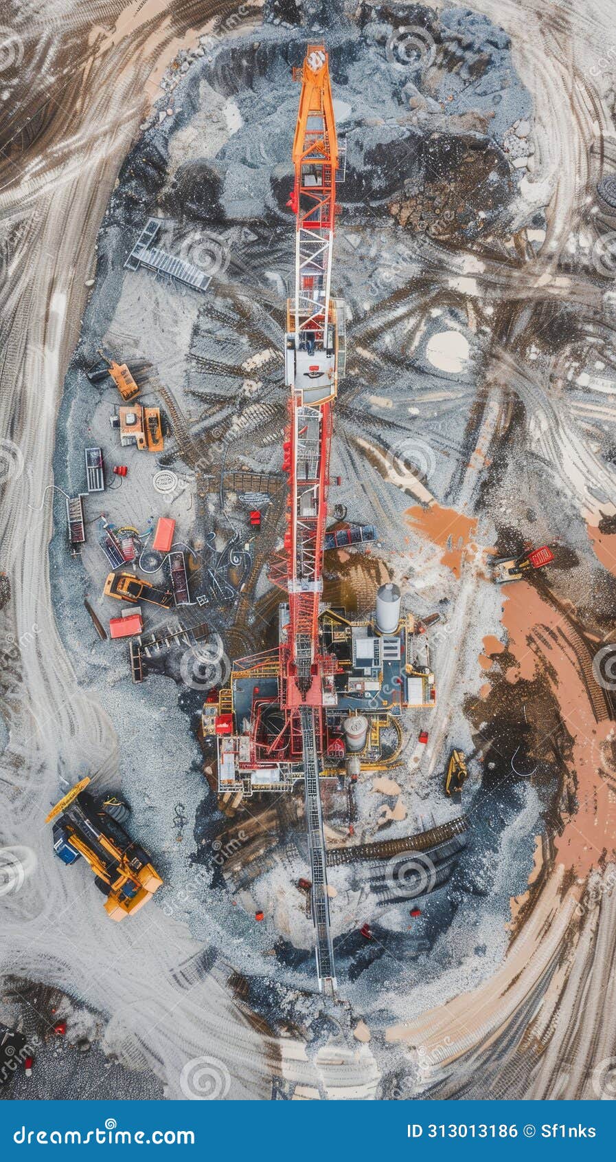 An Aerial View Capturing the Intricate Details of a Massive Drilling ...