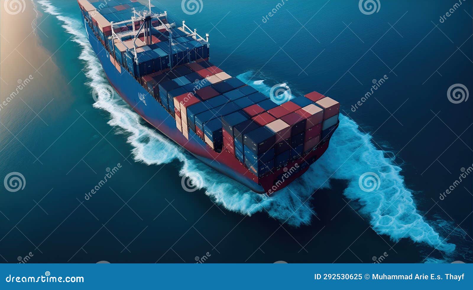 Aerial View of Cargo Container Ships Carrying Import and Export ...
