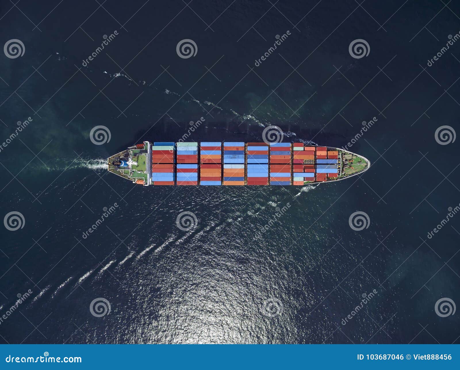 Aerial View of Cargo Ship, Cargo Container in Warehouse Harbor a Stock ...