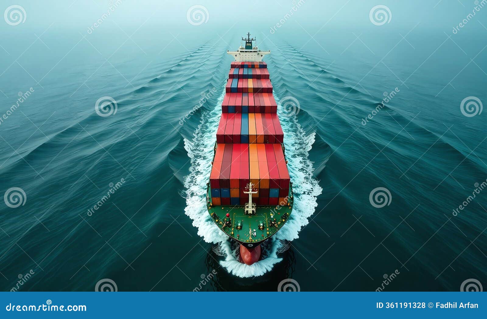 Container Vessel 3D Render. Container Feeder Vessel Royalty-Free Stock ...