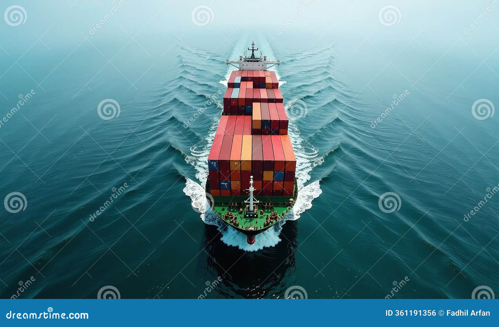 Container Vessel 3D Render. Container Feeder Vessel Royalty-Free Stock ...