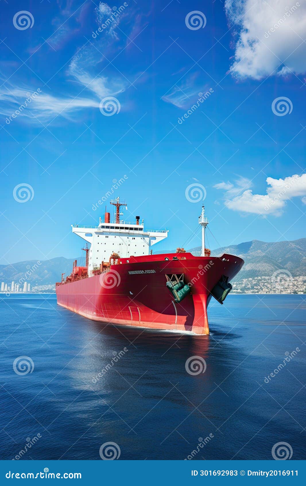 Aerial View of Cargo Ship in Sea. Stock Image - Image of nautical ...