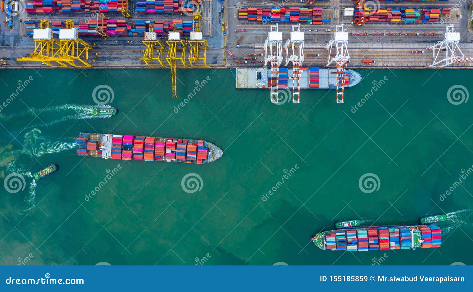 Top View Of Cargo Railway Carriage. Aerial View From Flying Drone Of ...