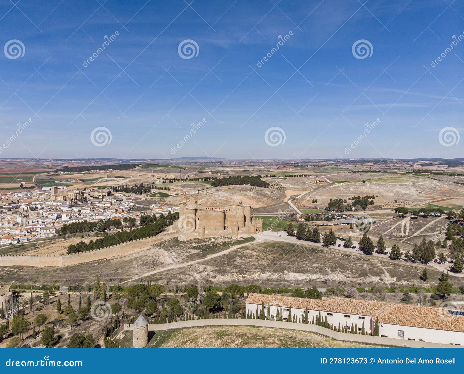 Aerial View of the Castle of Belmonte Cuenca Stock Image - Image of spain, monument: 278123673