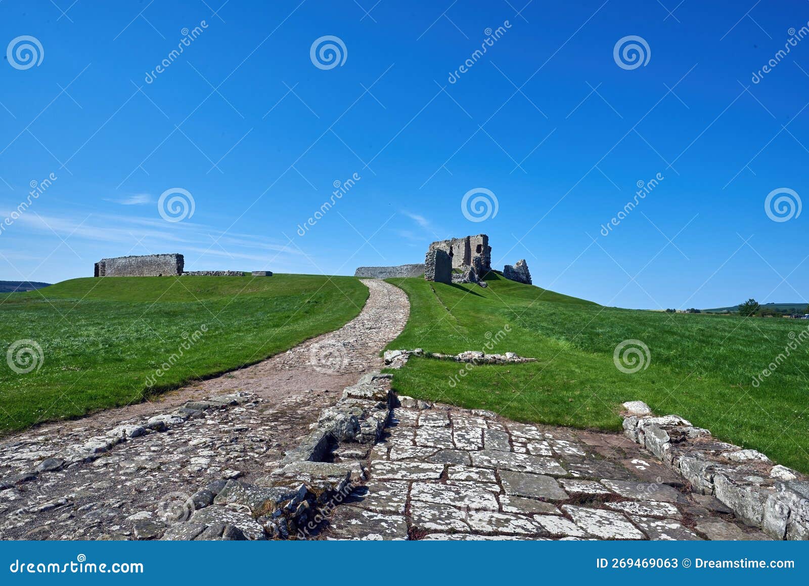 Aerial View of Castle Ruins in Scotland Stock Image - Image of travel ...