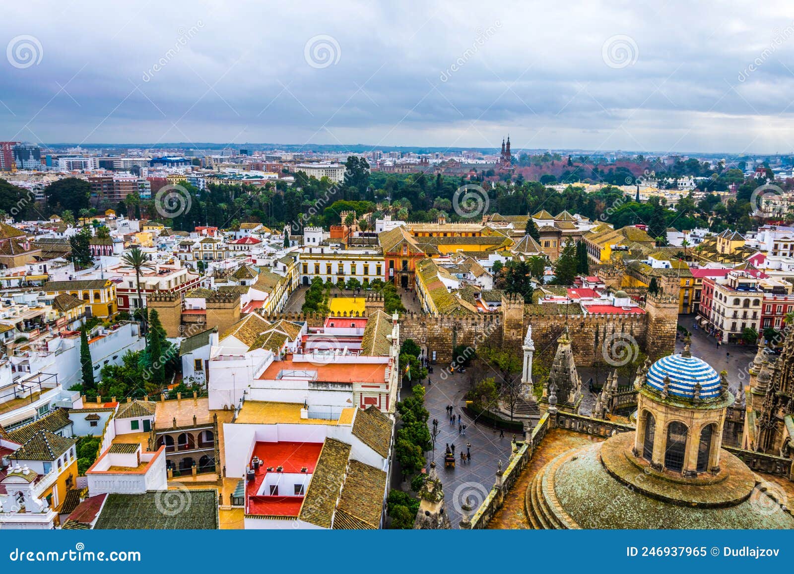 Aerial View of the Cathedral in Sevilla...IMAGE Editorial Image - Image ...