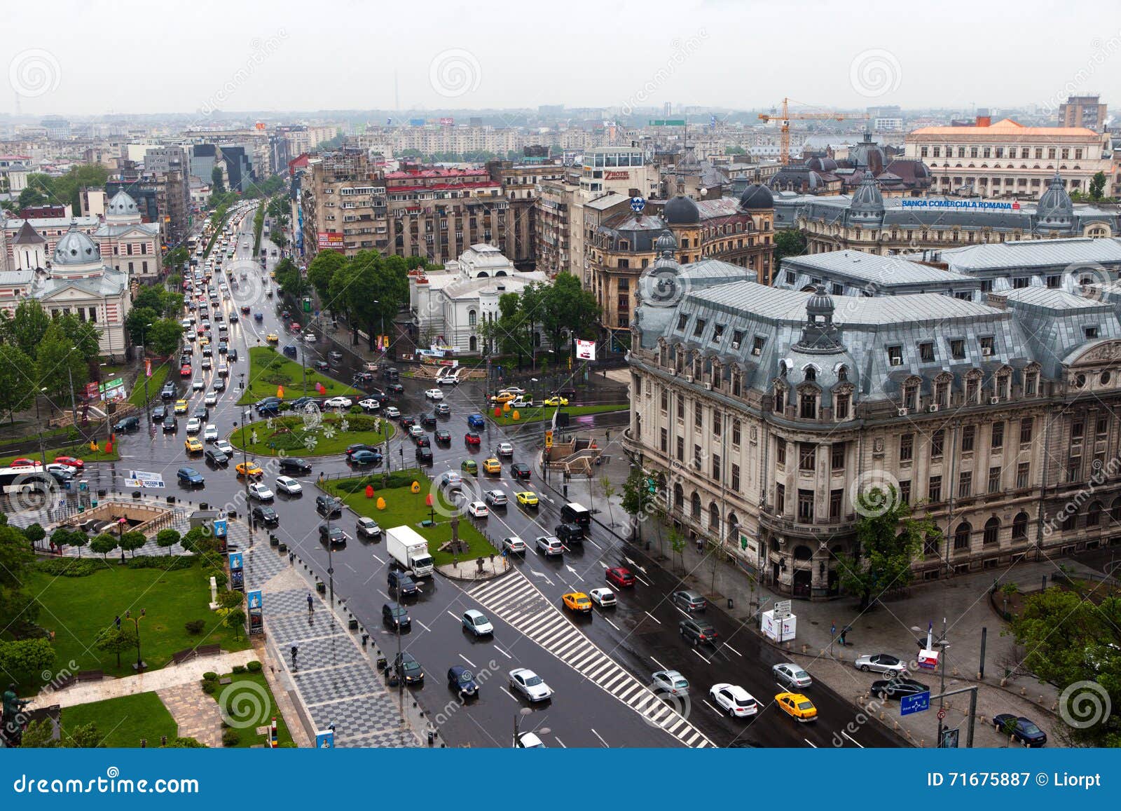 Aerial View of Central Bucharest Editorial Photography - Image of green ...