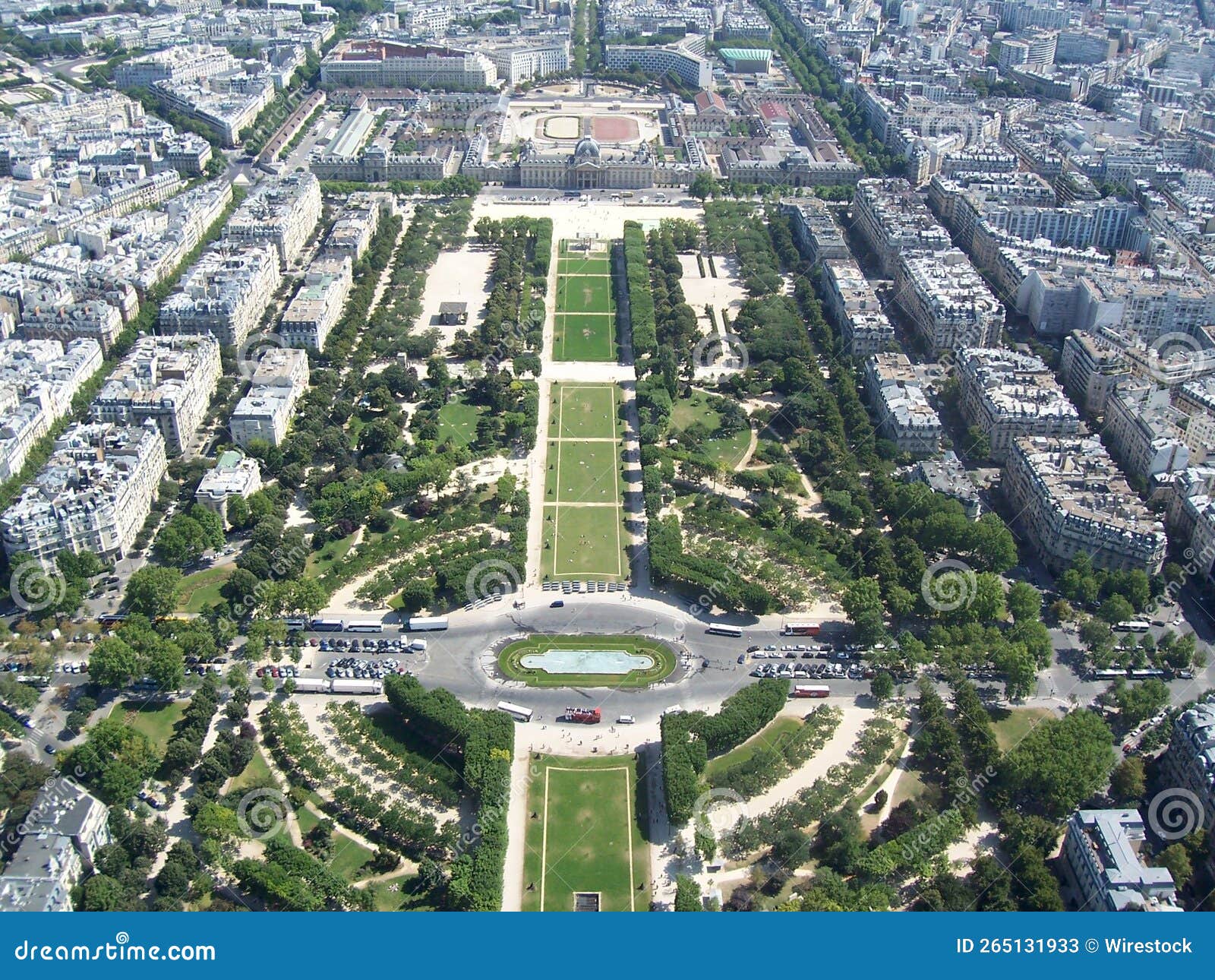 Aerial View of Central Paris from the Eiffel Tower Stock Image - Image ...