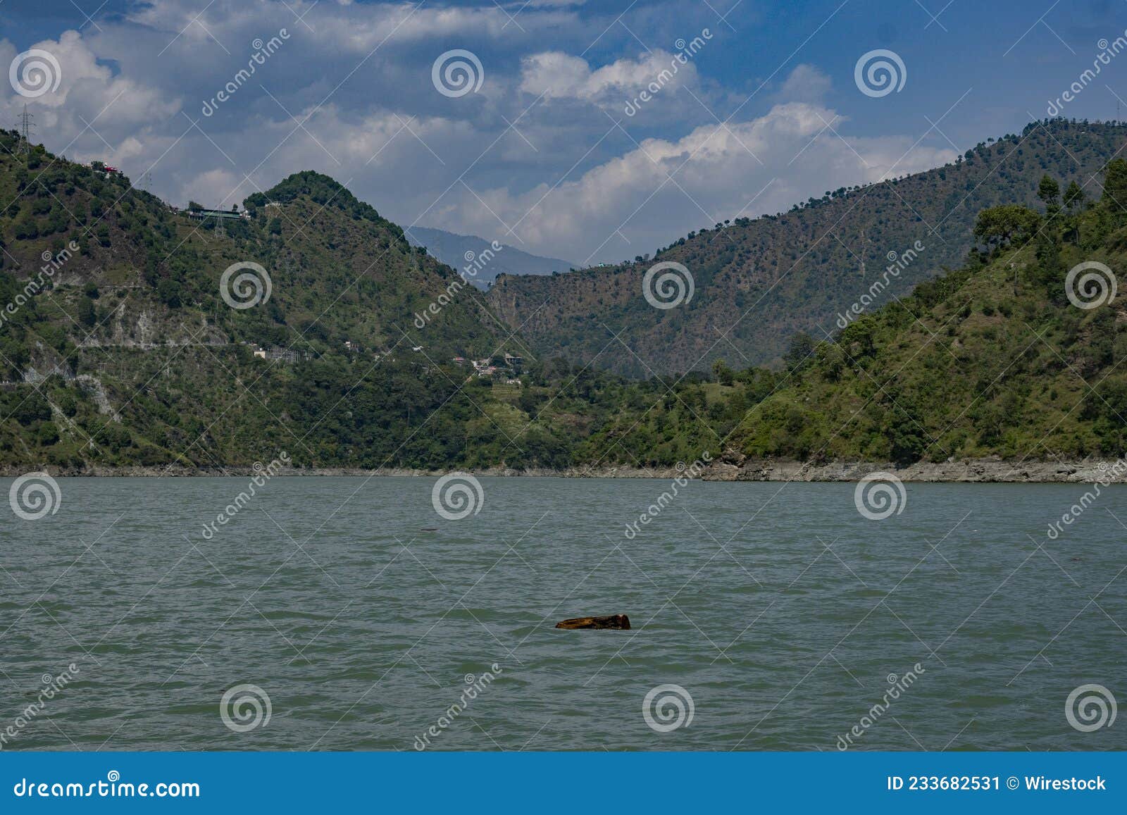 Aerial View of the Chamera Dam in Chamba, India Stock Image - Image of ...