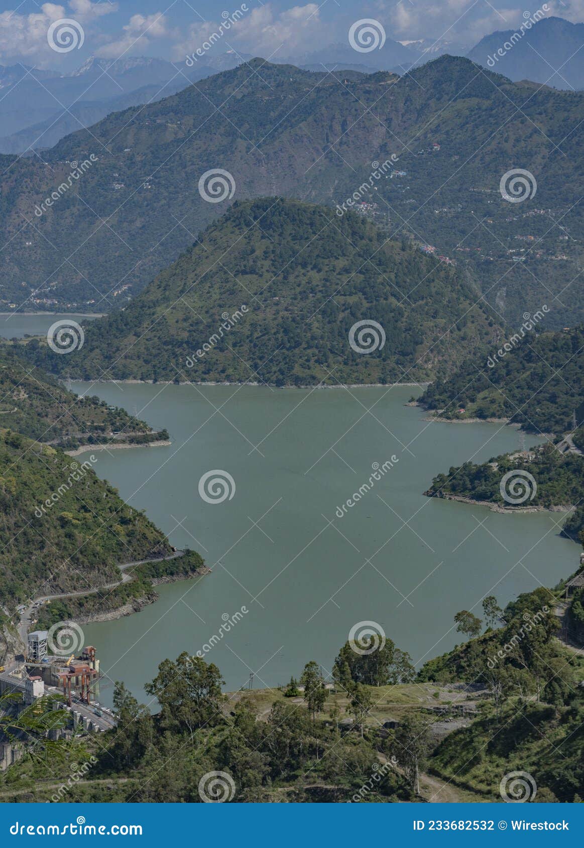 Aerial View of the Chamera Dam in Chamba, India Stock Photo - Image of ...