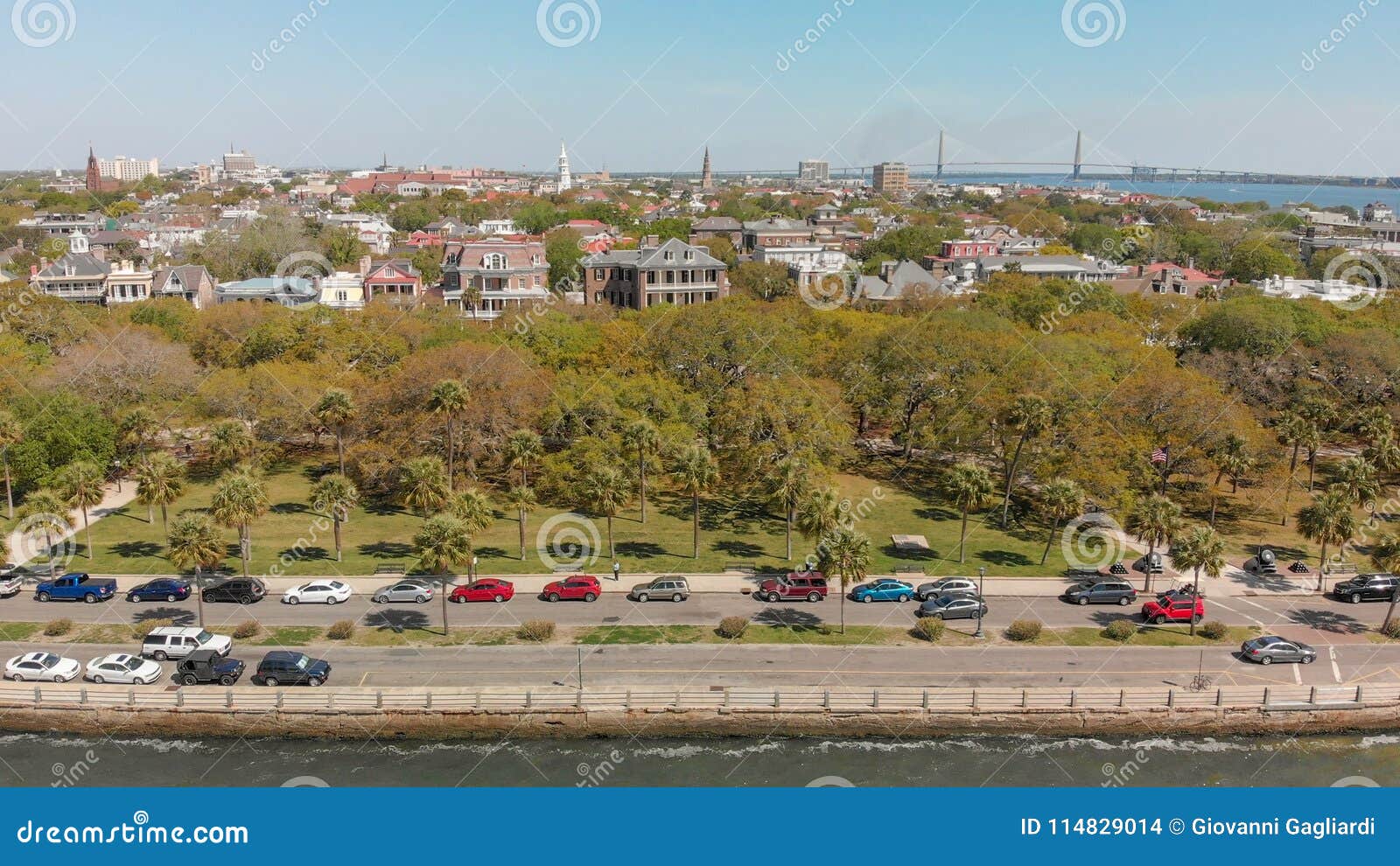Aerial View of Charleston, South Carolina Stock Photo - Image of place ...
