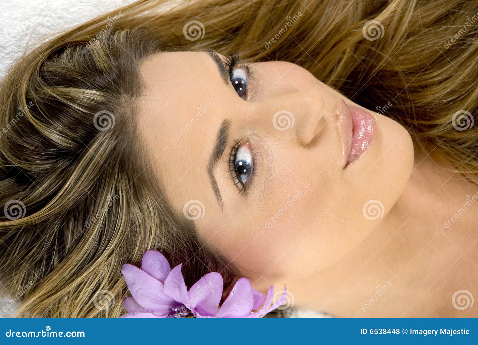 Aerial View of Charming Face of Lady Stock Photo - Image of attractive ...
