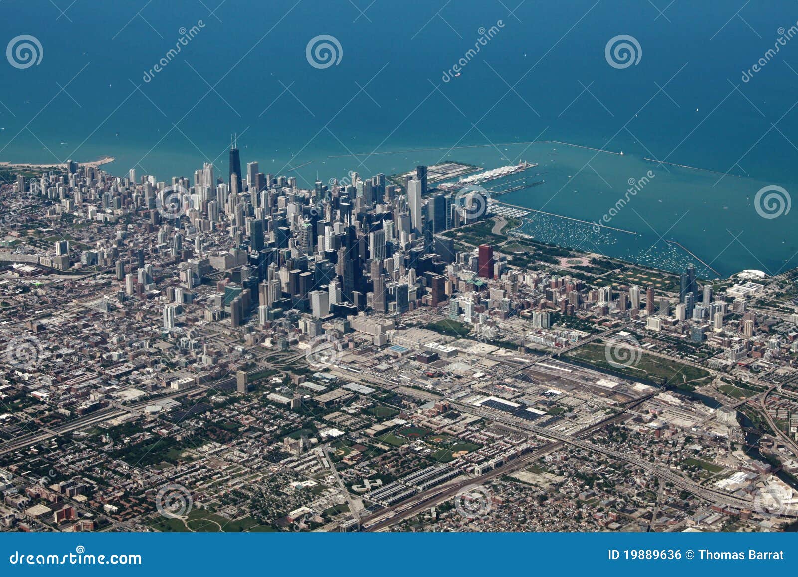 Aerial view of Chicago stock photo. Image of destination - 19889636