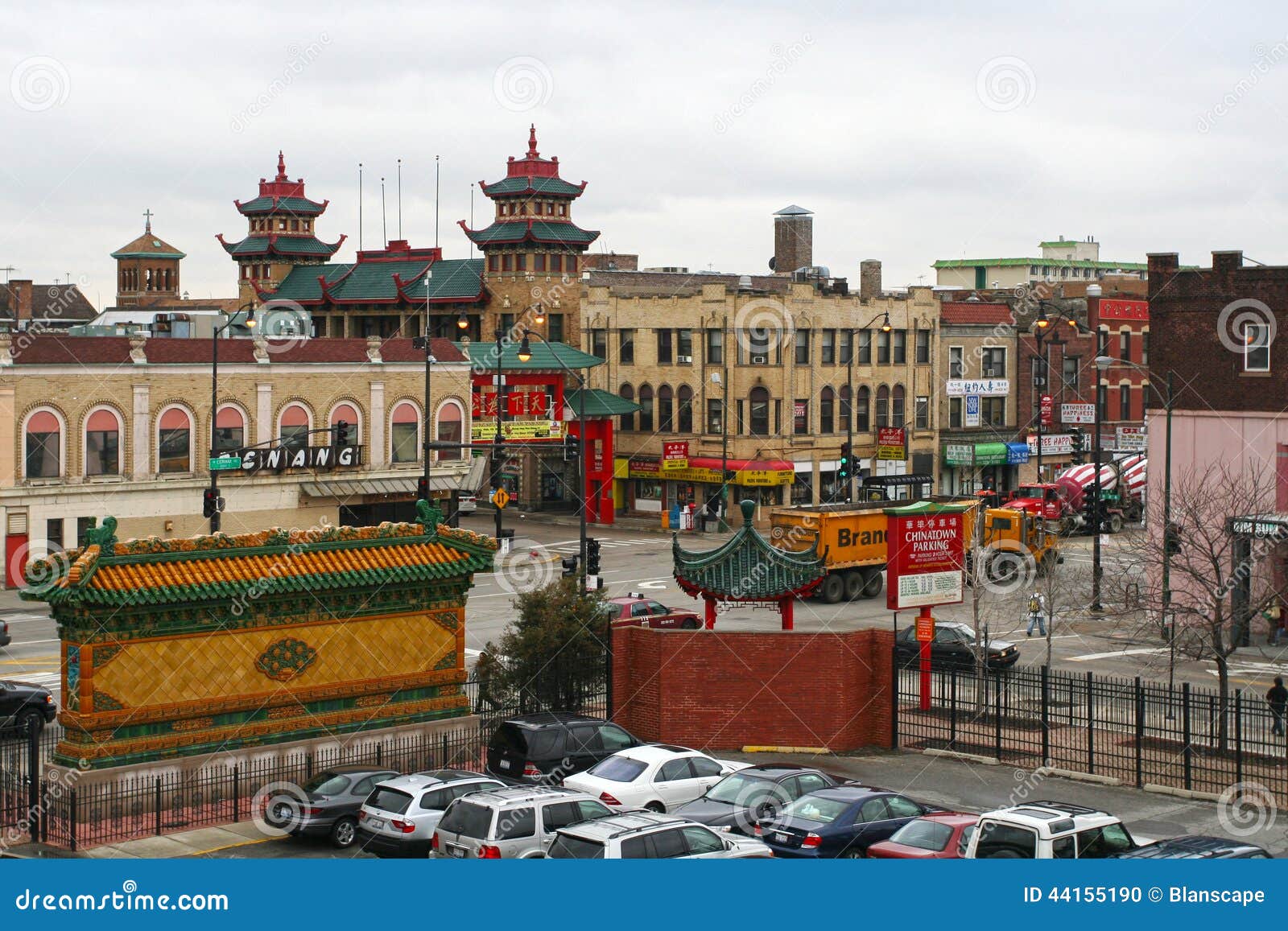 Aerial View of Chicago Chinatown Editorial Image - Image of chinatown ...