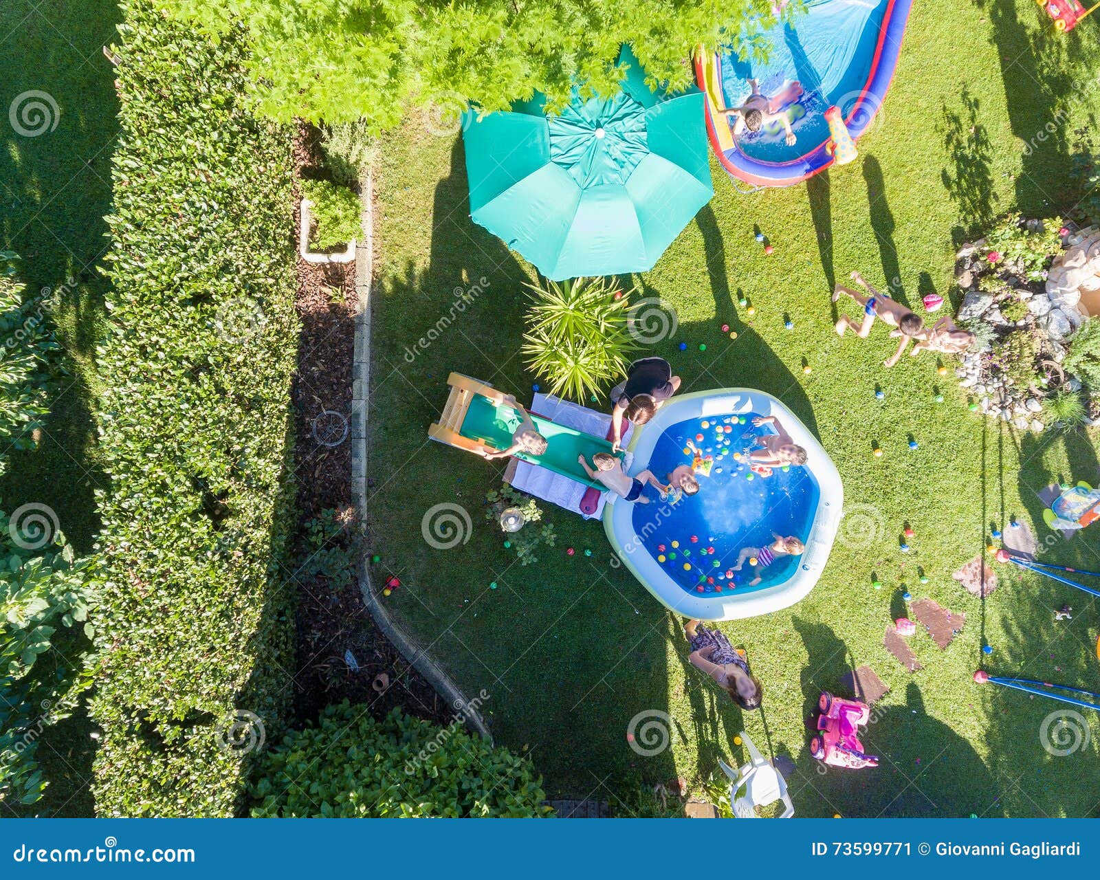 Aerial View of Children Party Editorial Photo - Image of carnival ...