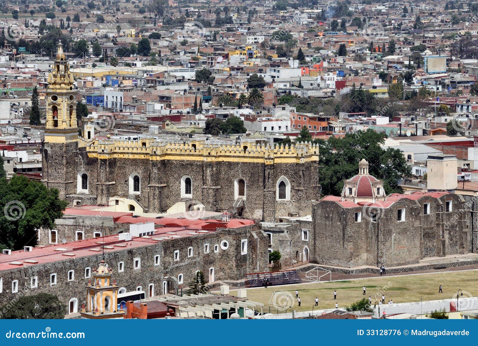 Aerial view of Cholula stock photo. Image of temple, america - 33128776