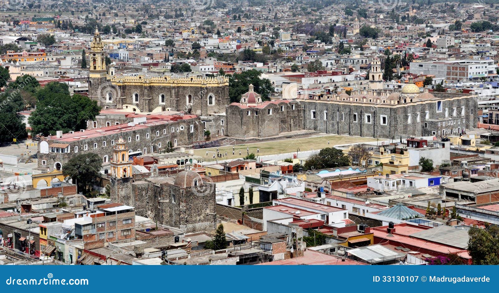Aerial view of Cholula stock image. Image of mexican - 33130107