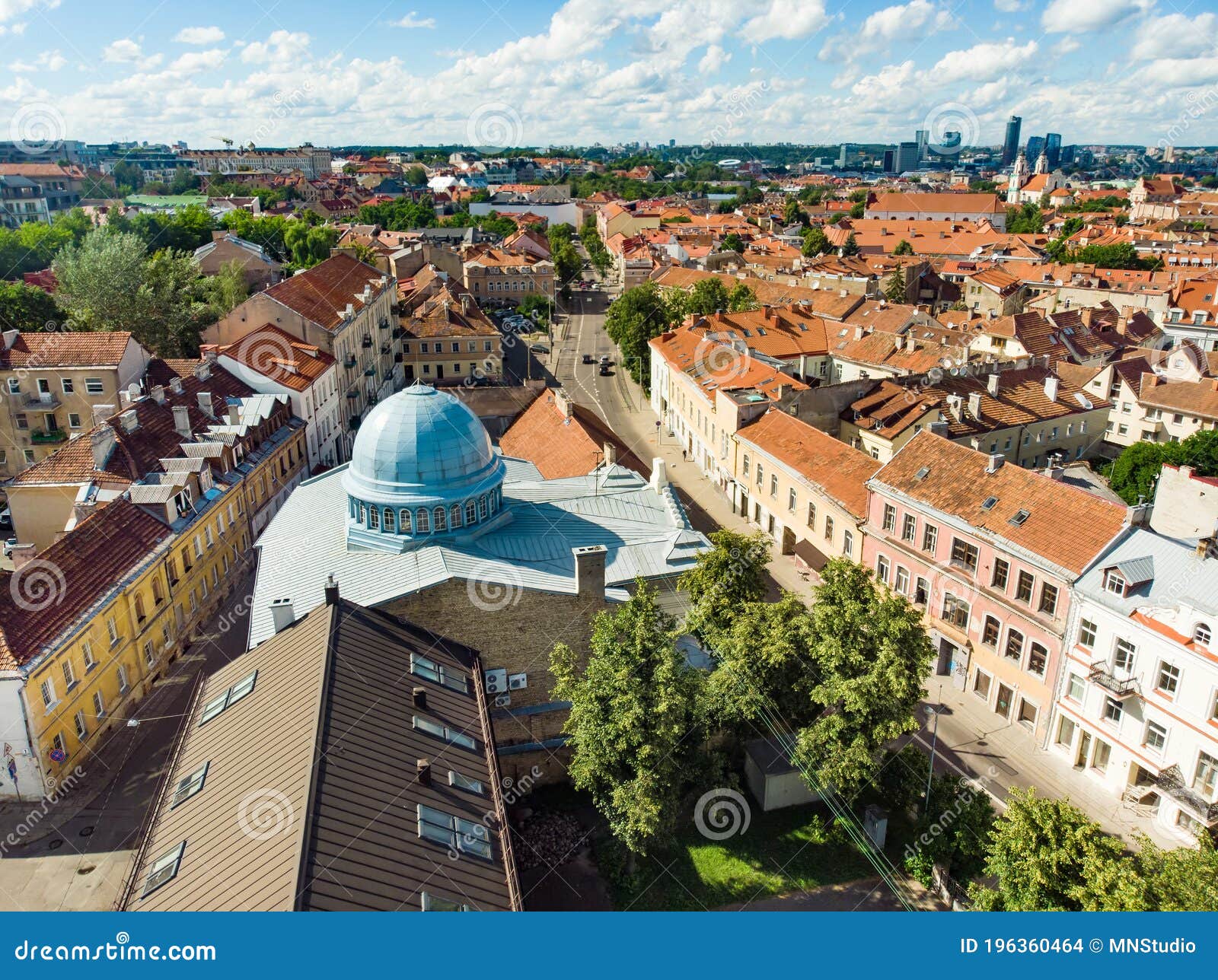 Aerial View of Choral Synagogue of Vilnius, the only Synagogue of ...