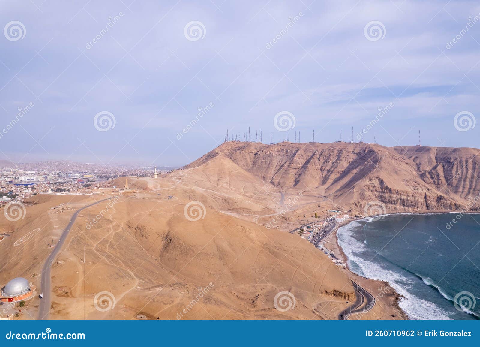 Aerial View of the Chorrillos Boardwalk in Lima Stock Photo - Image of ...