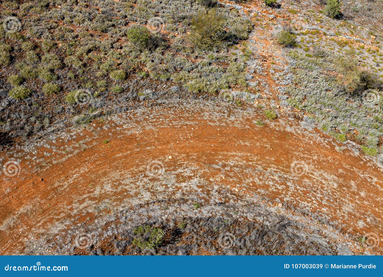 Circular Drive and Track in the Desert Stock Image - Image of travel ...