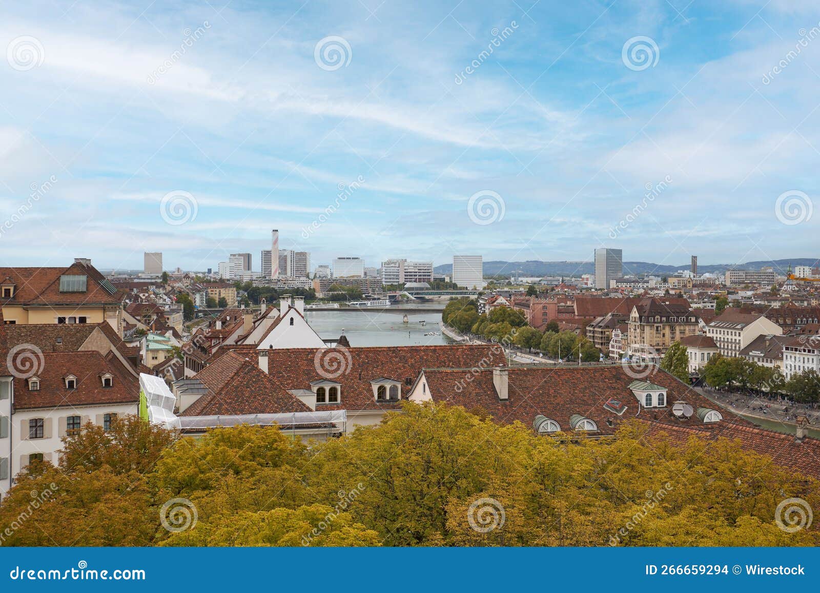 Aerial View of the City of Basel in Switzerland Editorial Stock Image ...
