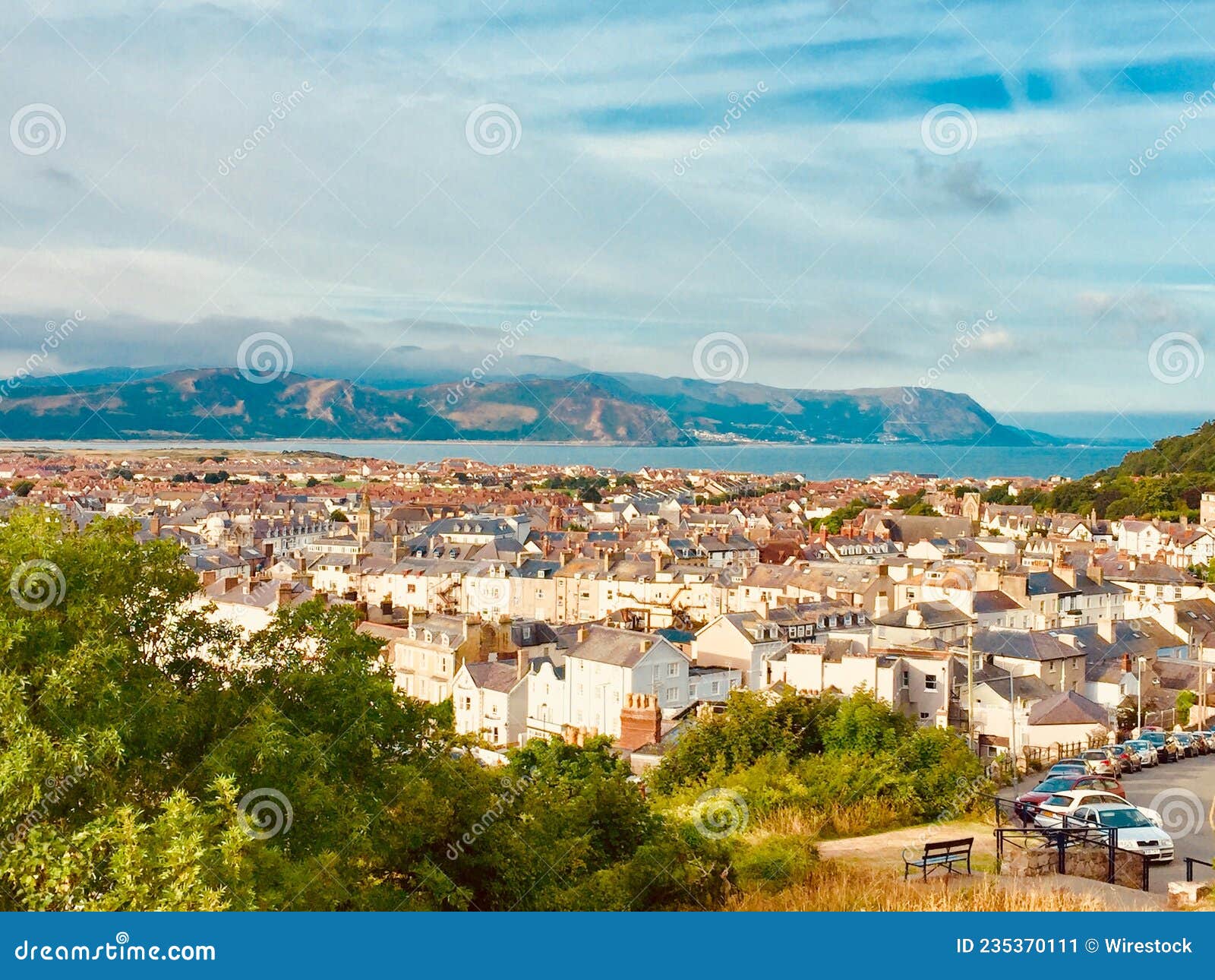 Aerial View of a City by the Beach Stock Image - Image of ocean ...