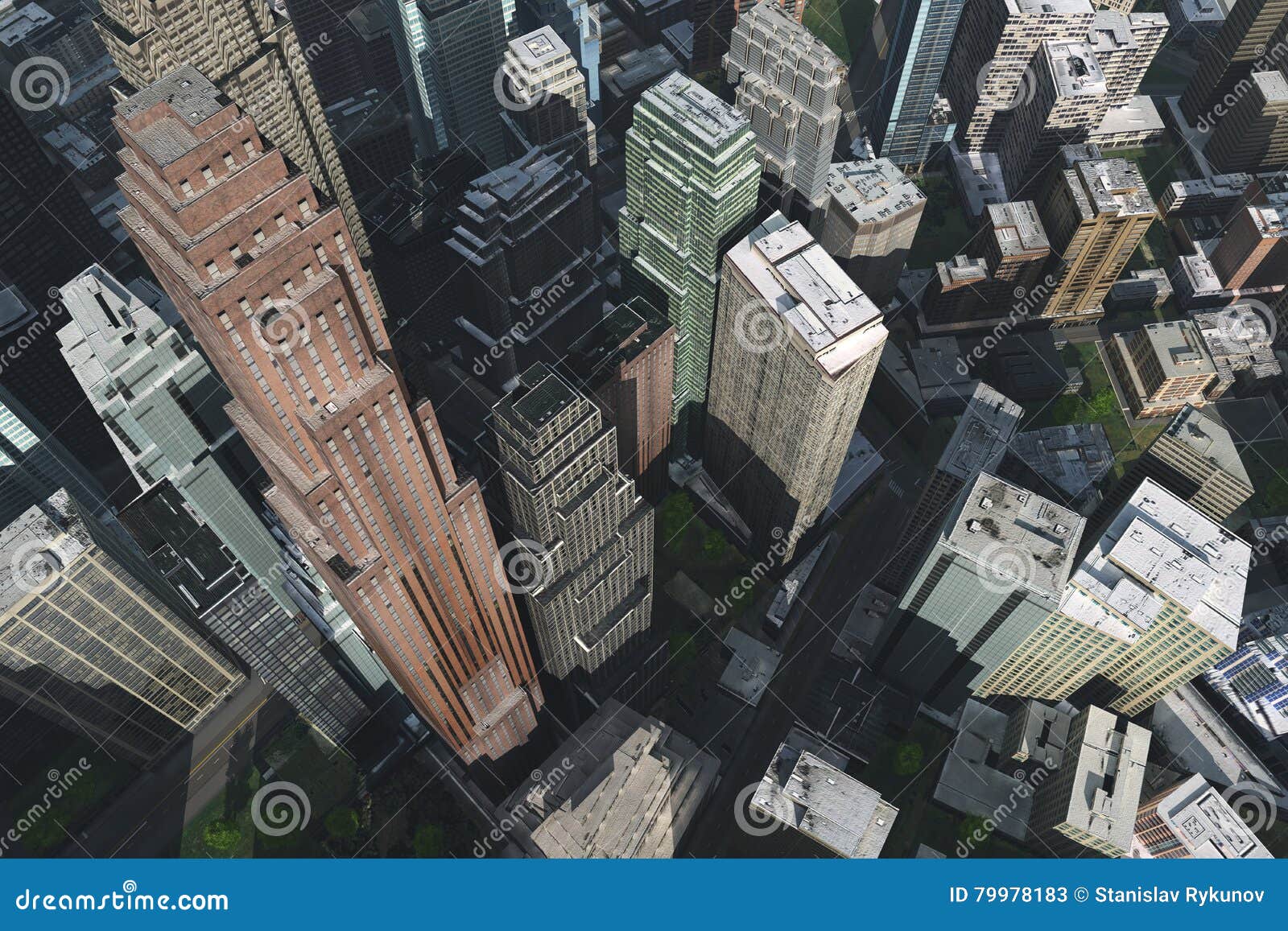 Aerial view of the city stock image. Image of high, dusk - 79978183