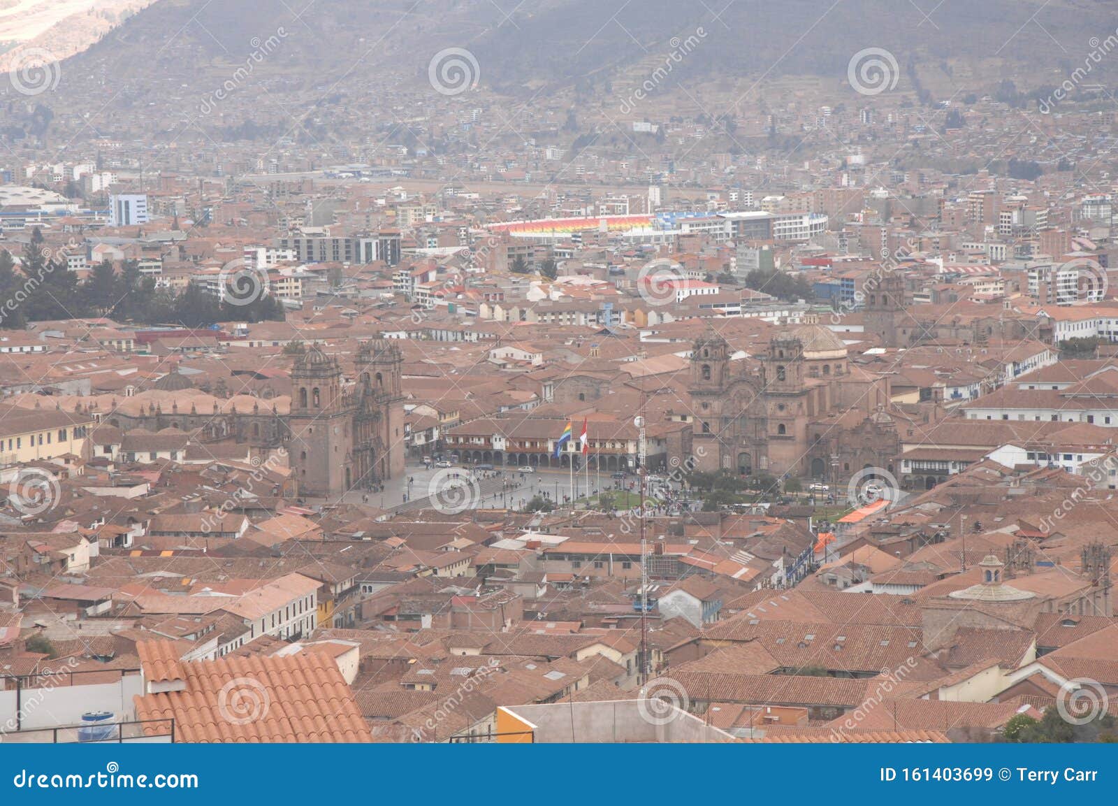 Aerial View of the City of Cusco, Peru Stock Image - Image of aerial ...