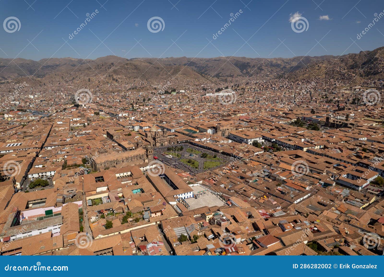 Aerial View of the City of Cusco Stock Photo - Image of province ...