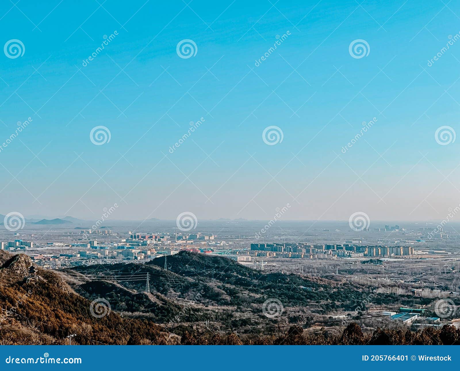 Aerial View of a City in the Daytime Stock Image - Image of street ...