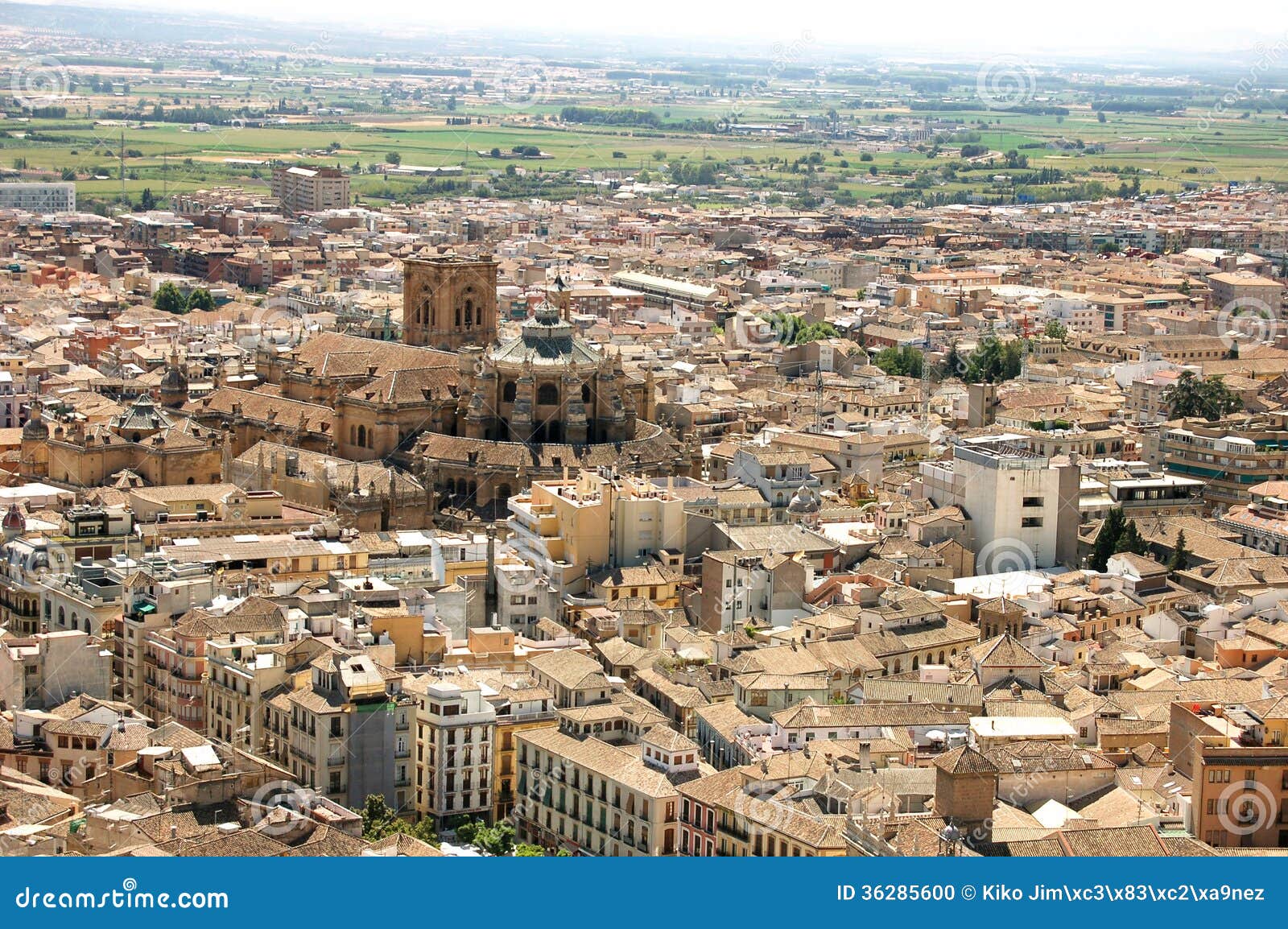 Aerial View of the City of Granada, Spain Stock Photo - Image of ...