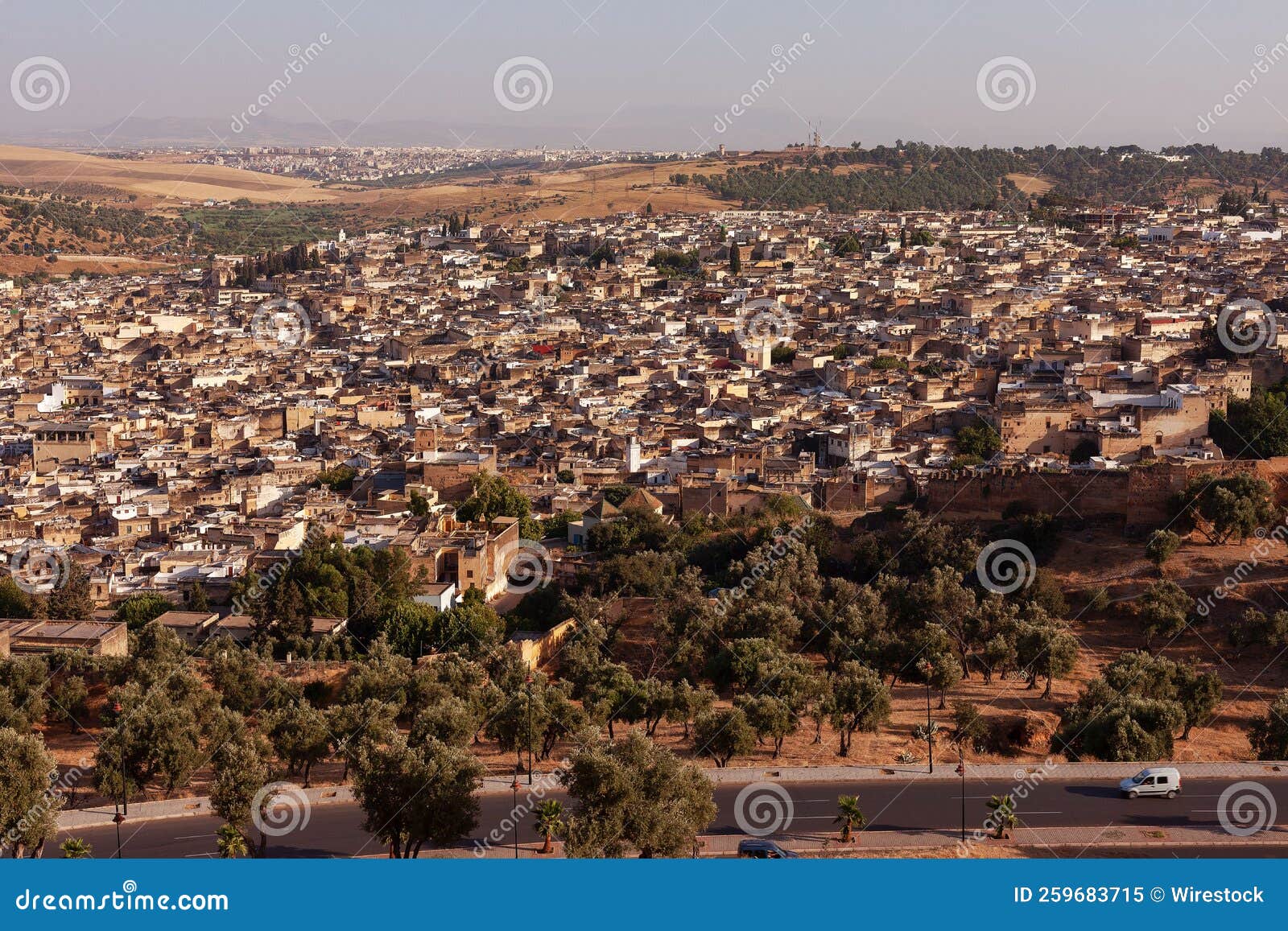 Aerial View of a City in Morocco Stock Image - Image of building ...