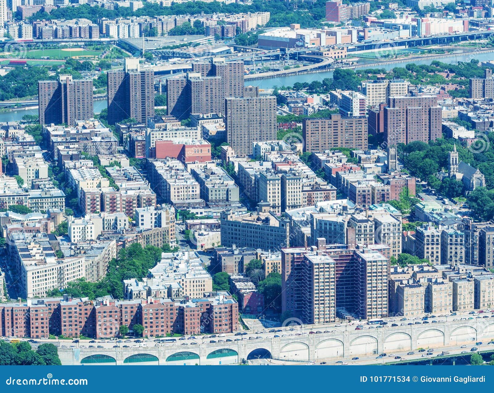 Aerial View of City Skyline Stock Photo - Image of tower, landmark ...