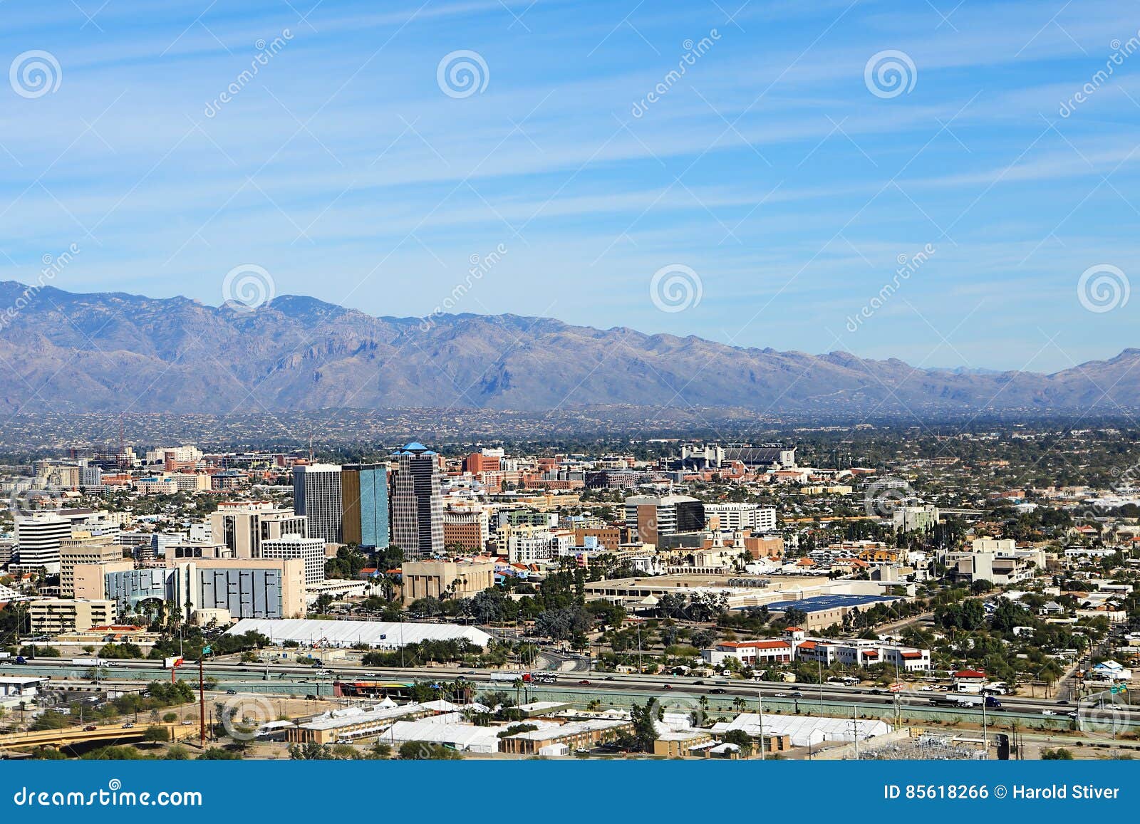 Aerial View of the City of Tucson, Arizona Stock Photo - Image of ...