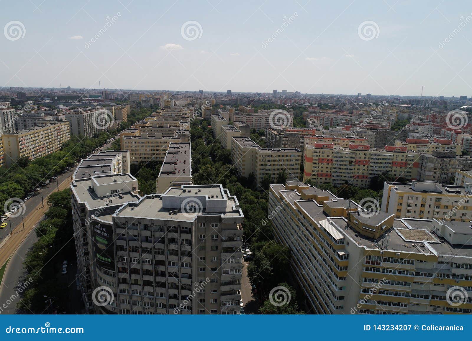 Small City with Blocks of Flats Seen from Drone Editorial Photography ...
