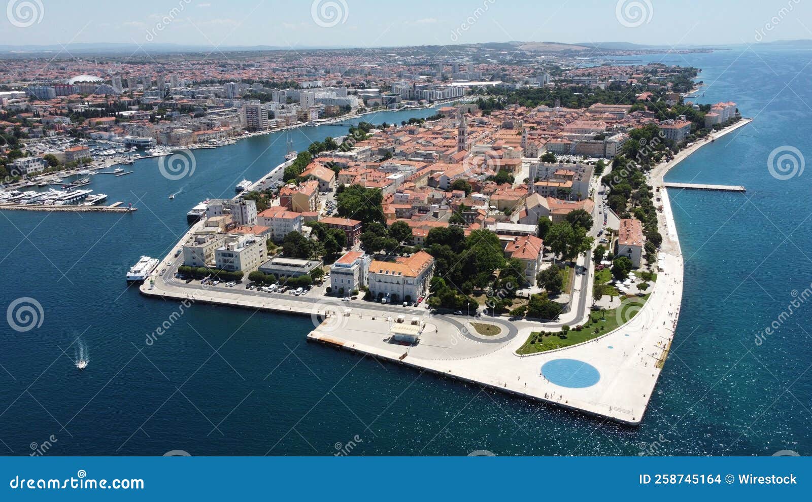 Aerial View of the City of Zadar Stock Photo - Image of nature ...