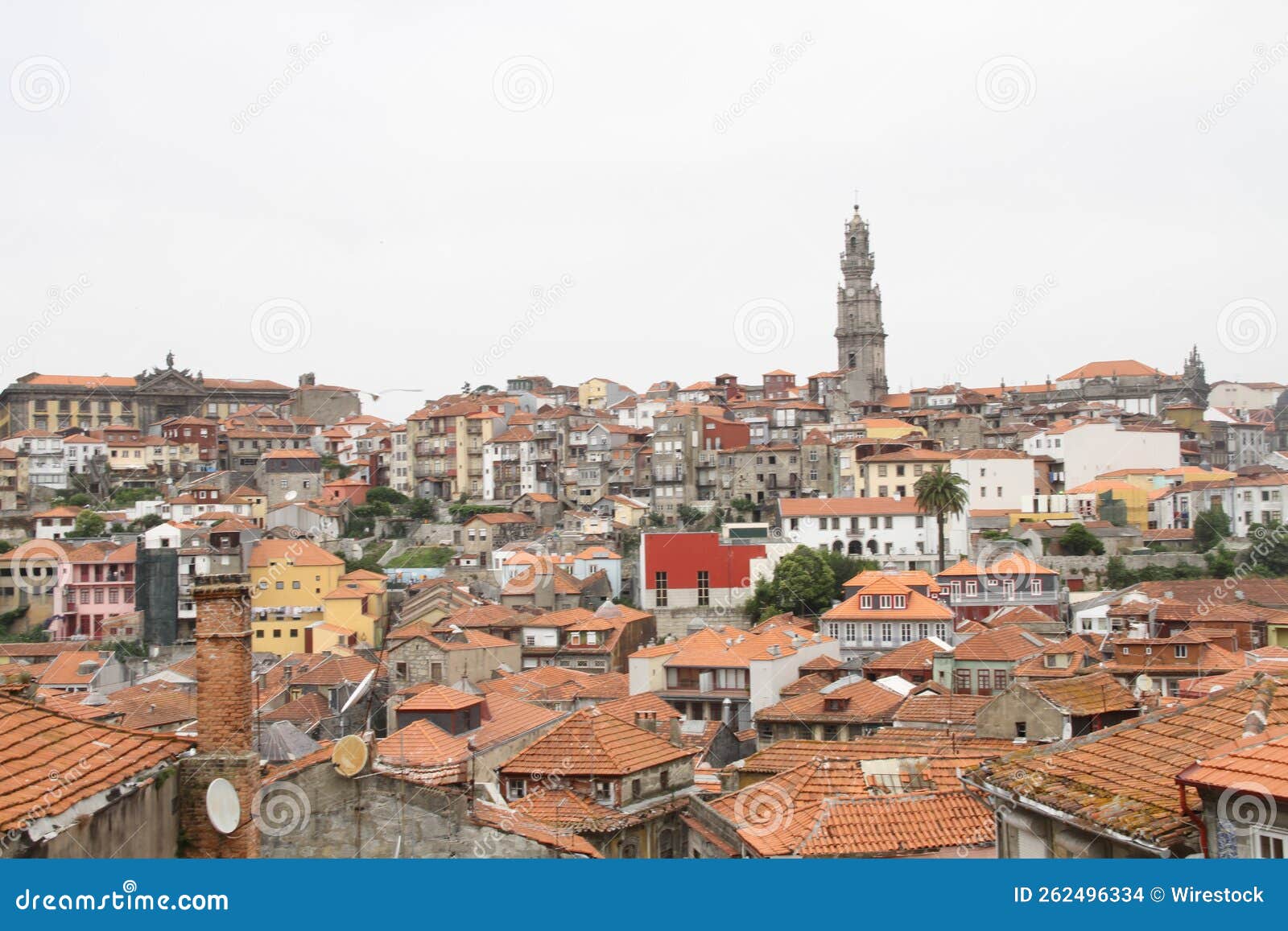 Aerial View of a Cityscape with Brick Roofs Stock Photo - Image of ...