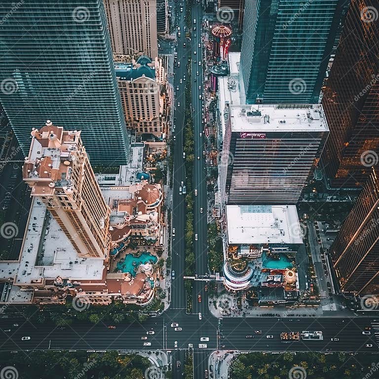 Aerial View Cityscape Downtown Intersection Stock Illustration ...