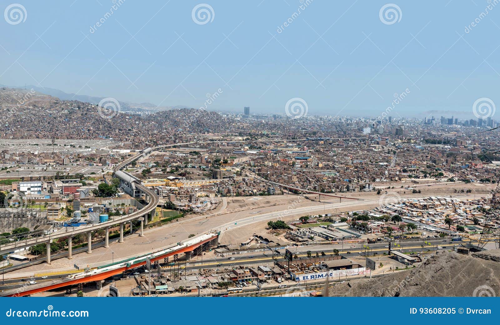 Aerial View of Cityscape of Lima, Peru Stock Image - Image of land ...
