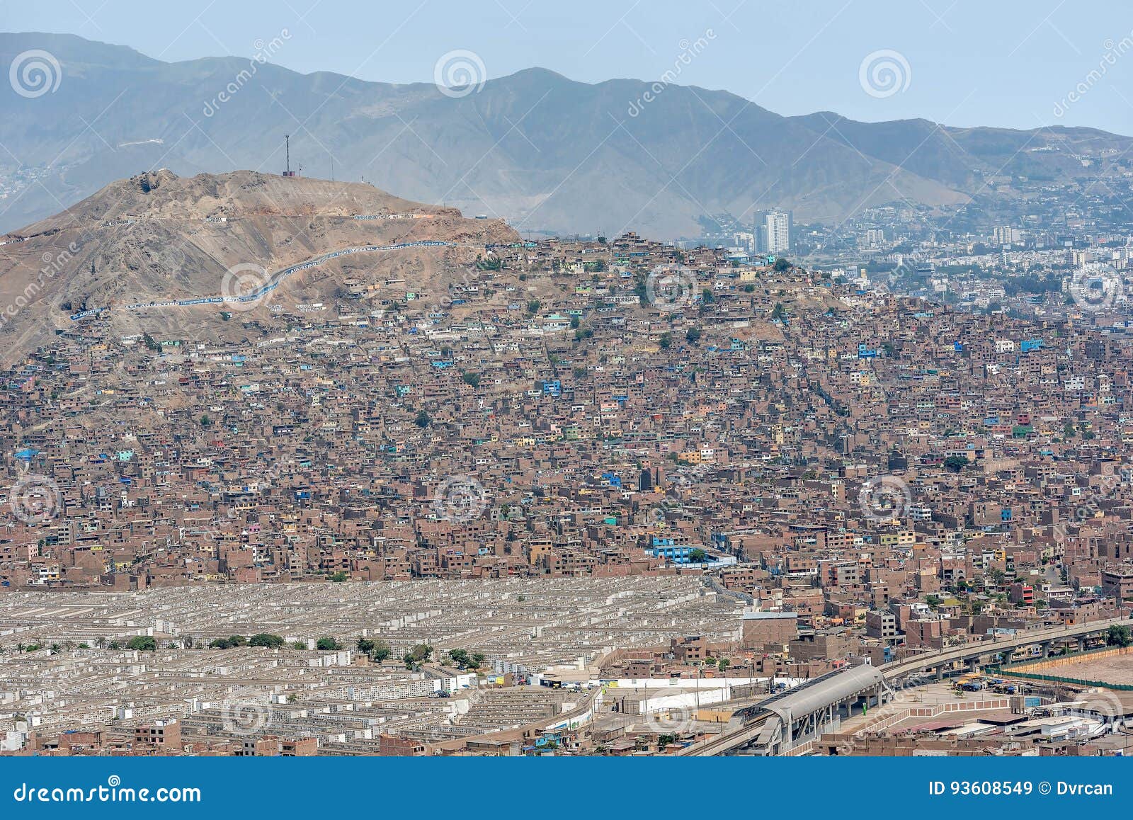 Aerial View of Cityscape of Lima, Peru Stock Image - Image of mode ...