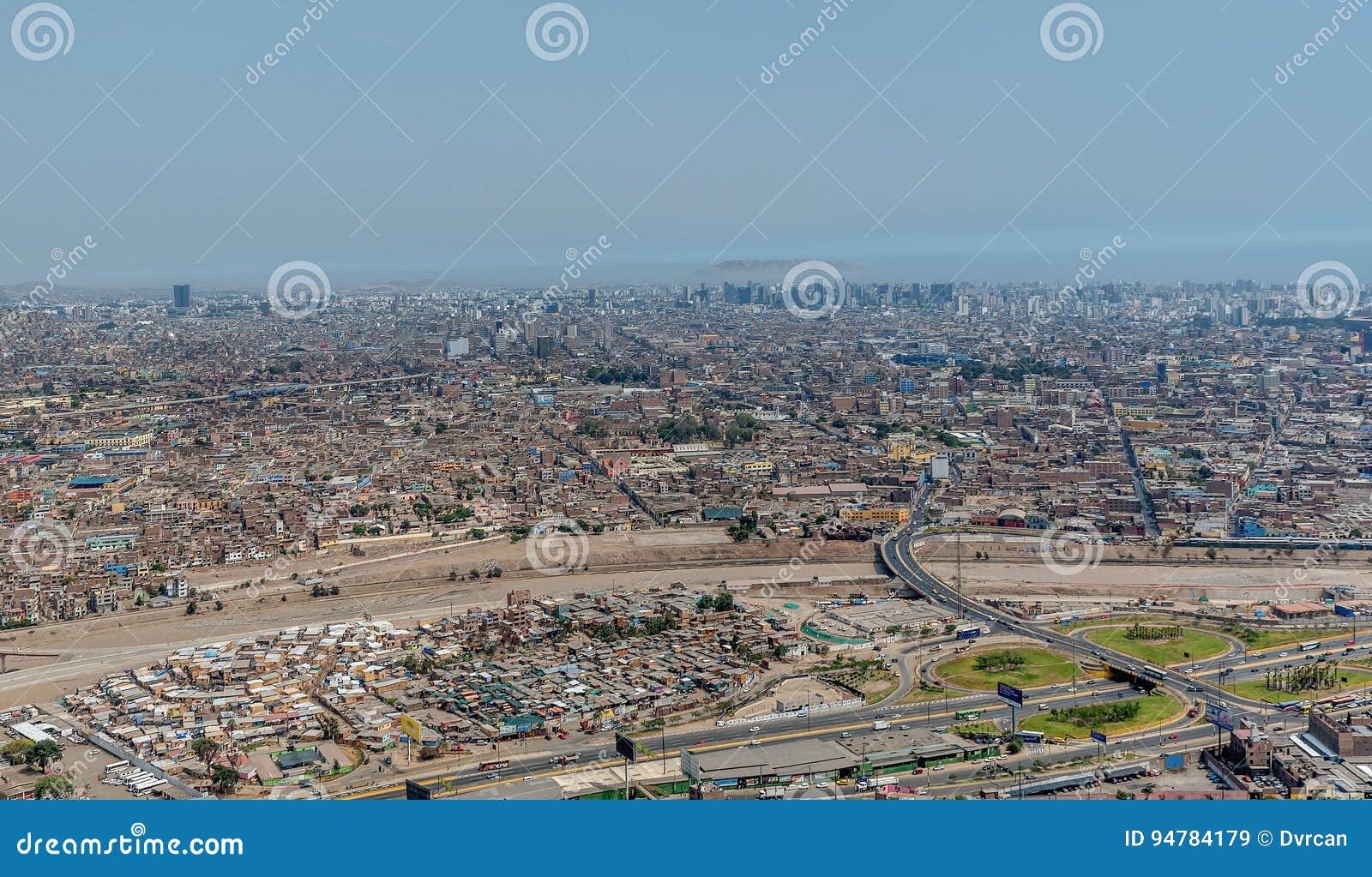 Aerial View of Cityscape of Lima, Peru Stock Image - Image of district ...