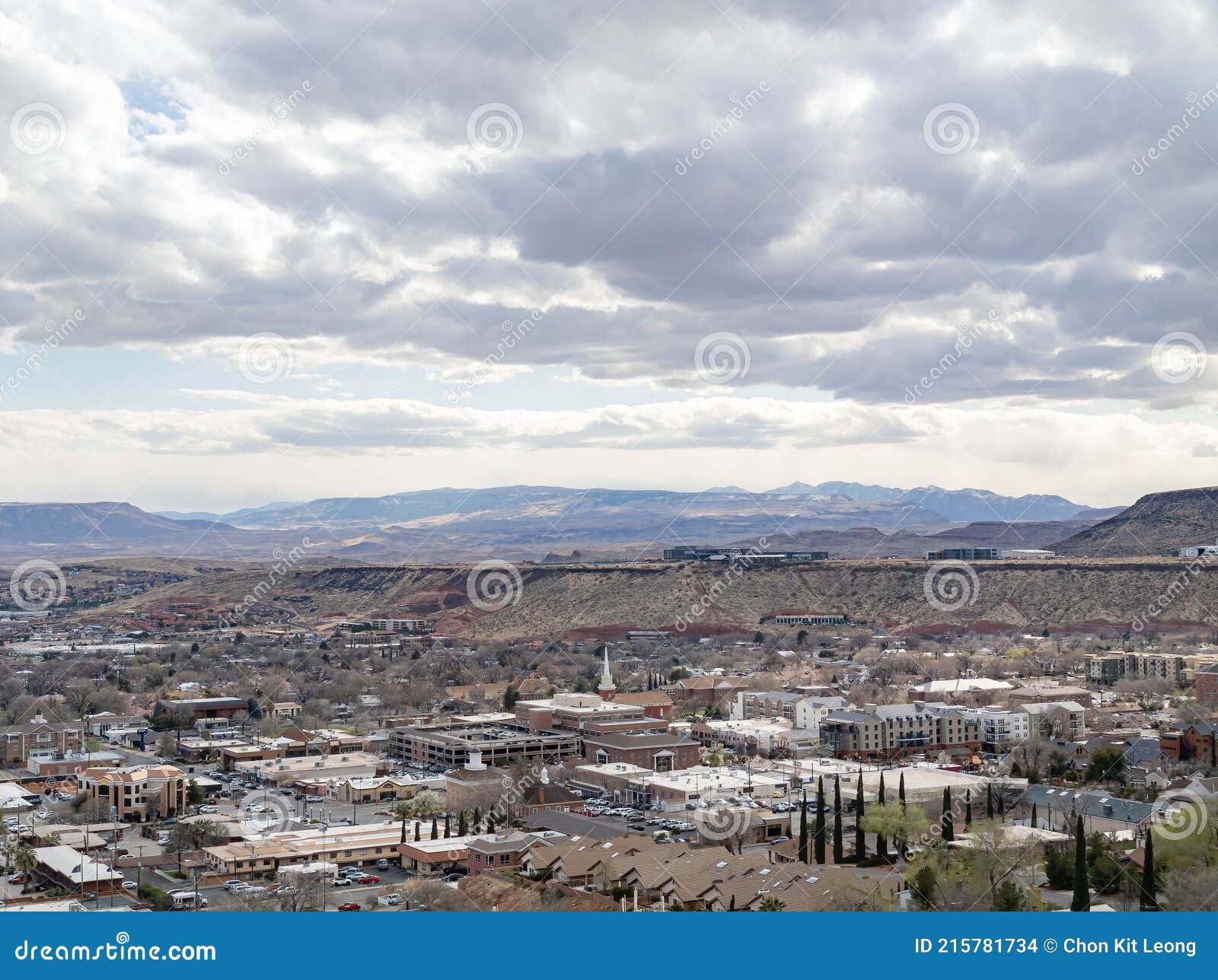 Aerial View of the Cityscape of St George Editorial Stock Image - Image ...