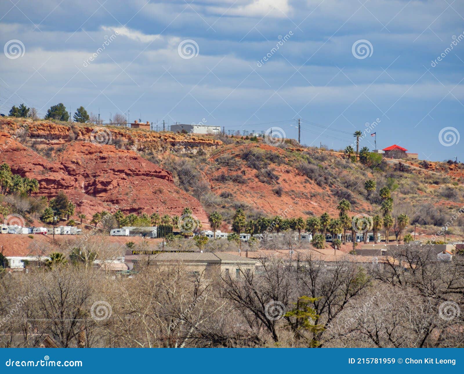 Aerial View of the Cityscape of St George Stock Image - Image of blue ...