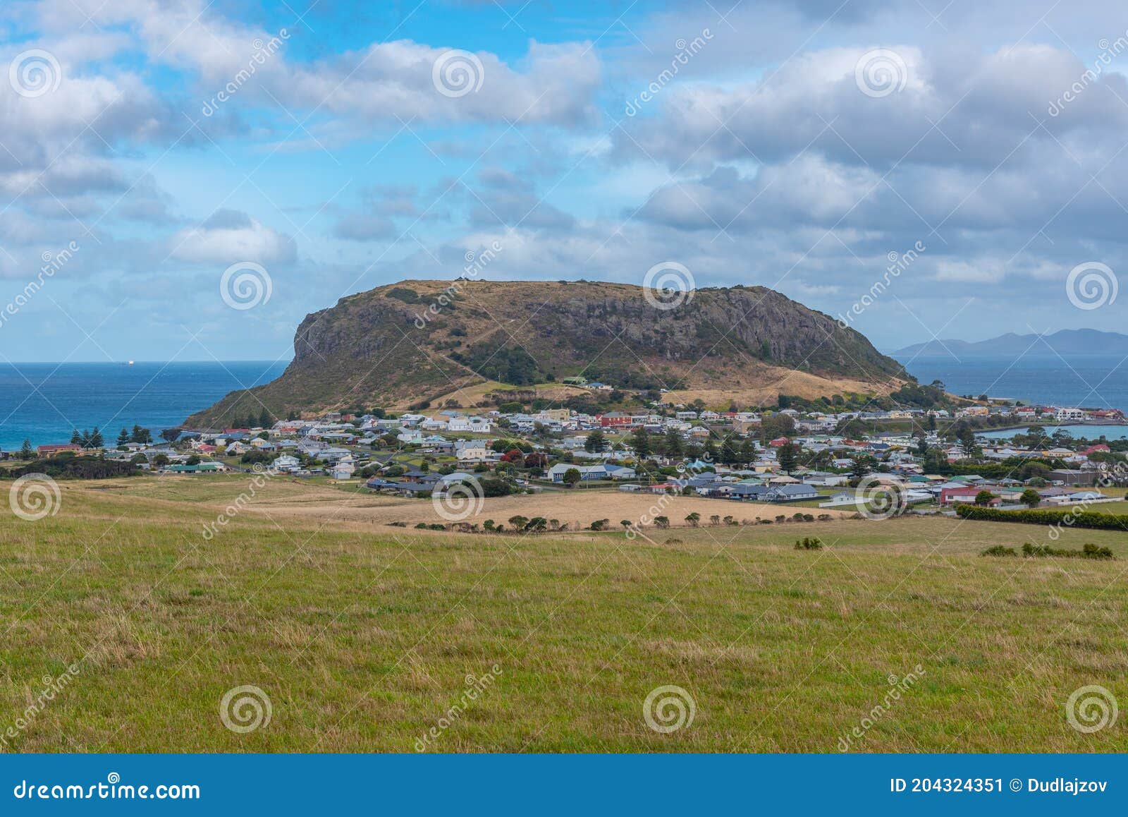 Aerial View of Cityscape of Stanley, Australia Stock Image - Image of ...