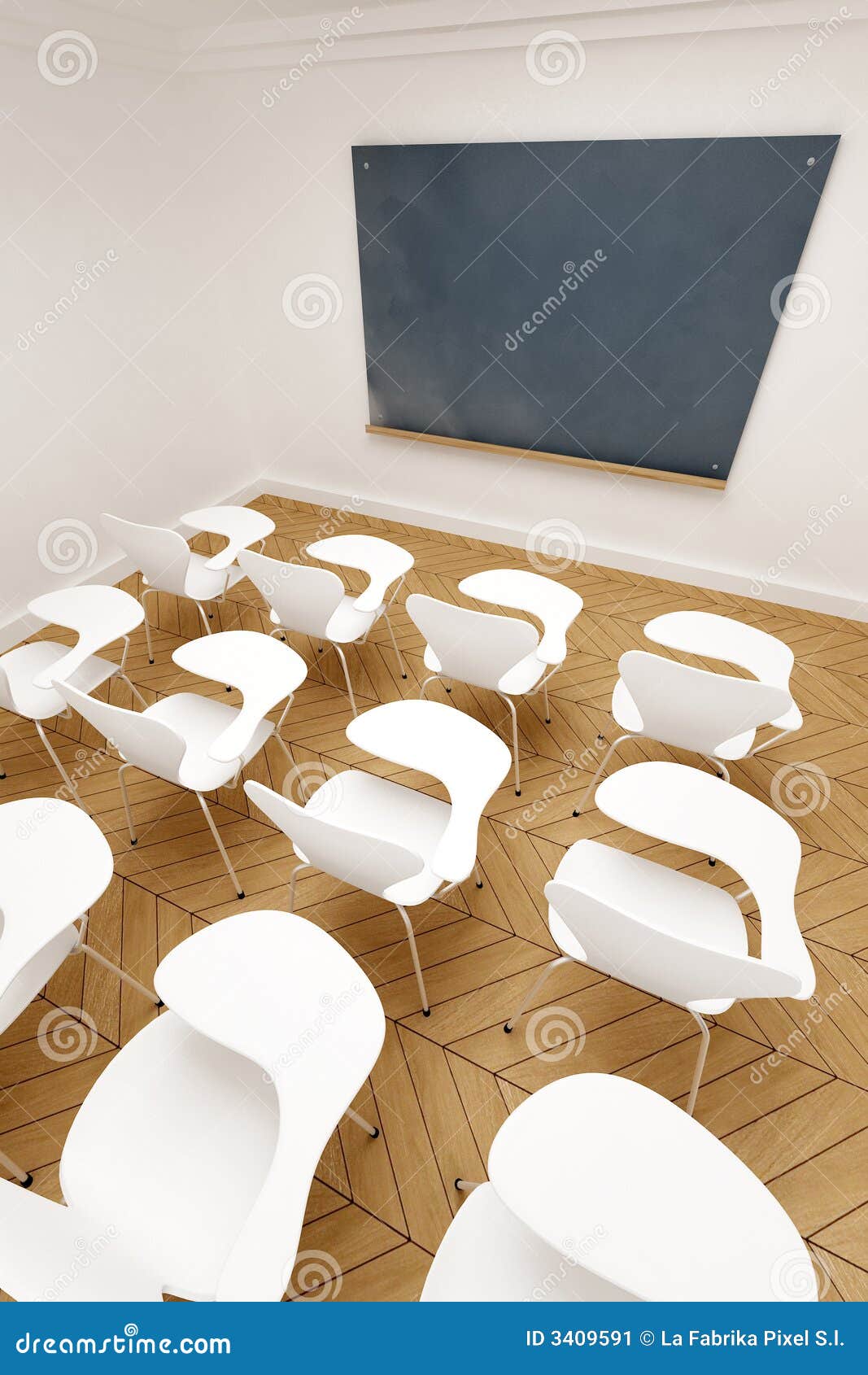 Aerial view of a classroom stock illustration. Illustration of ...